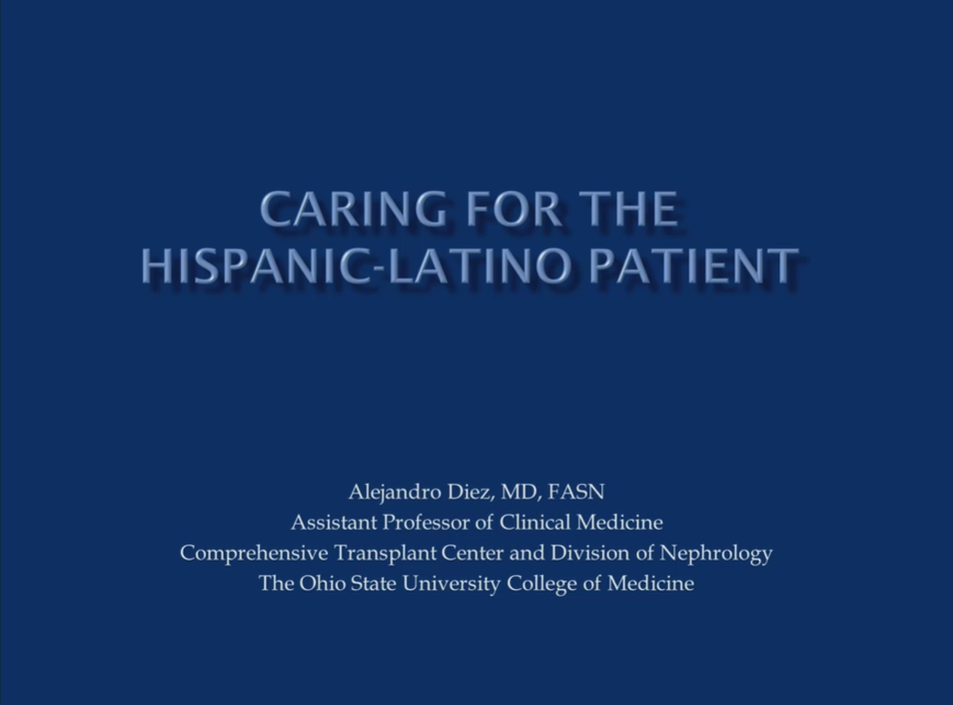 Caring for Our Hispanic-Latino Patients_4/17/2017