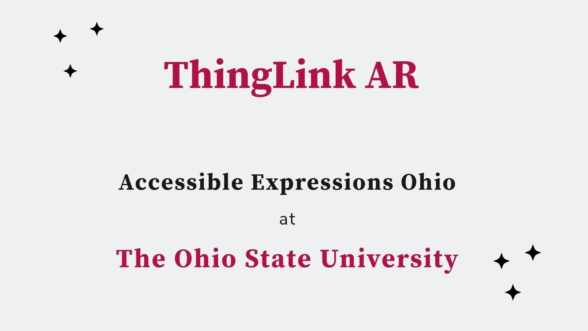 ThingLink AR, Accessible Expressions at Ohio State