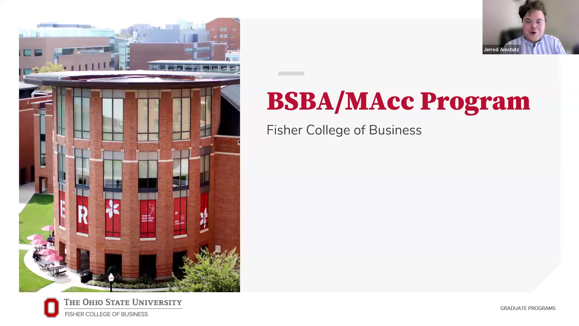Fisher BSBA/MAcc Program Recorded Webinar