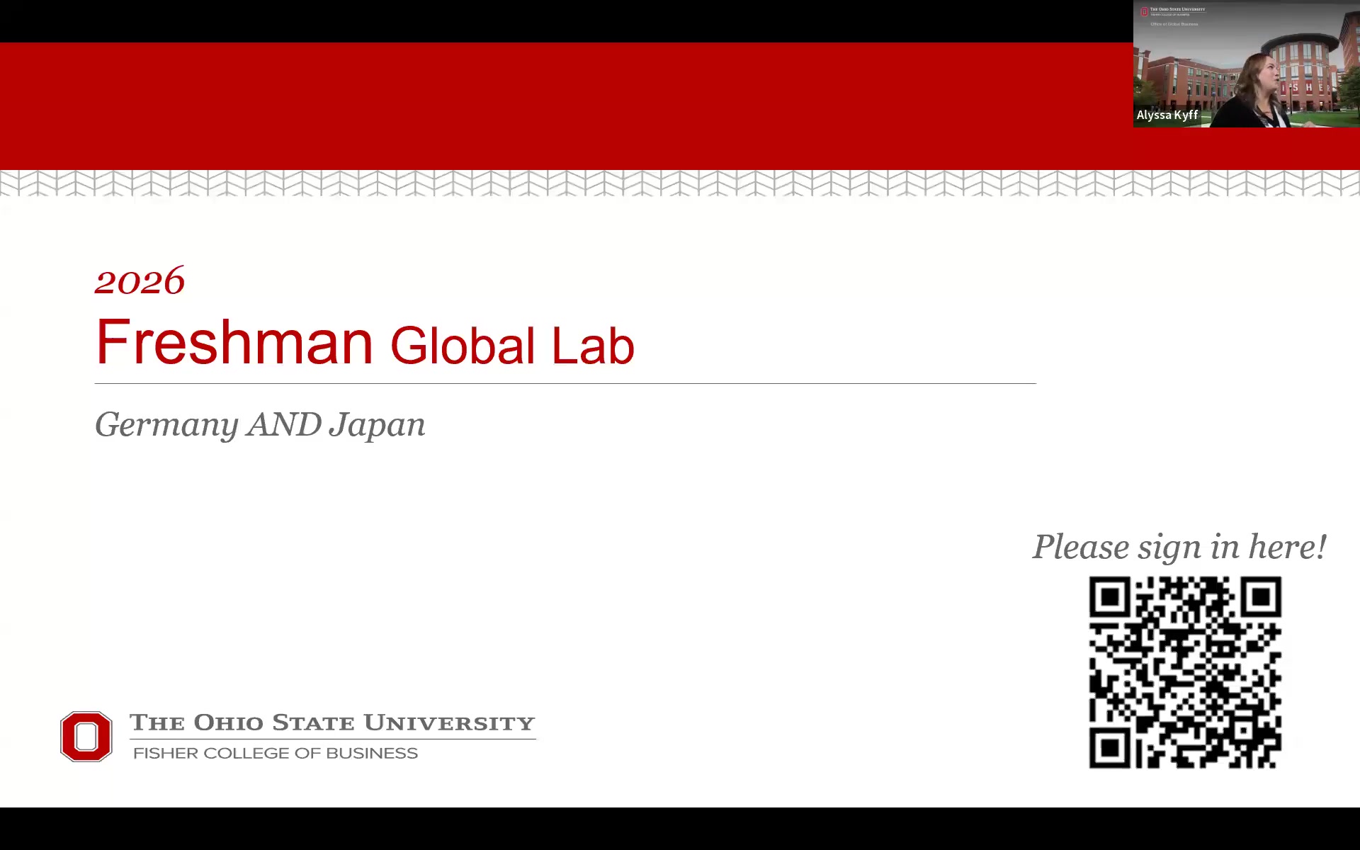 Freshman Global Labs Information Session