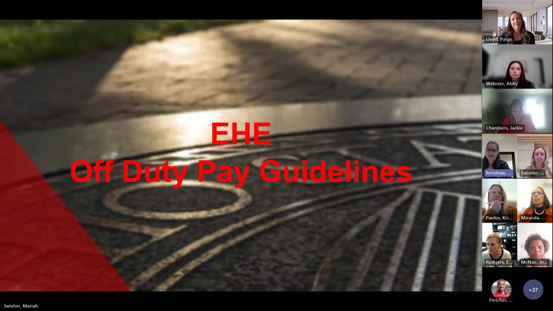 EHE HR Off-Duty Pay (ODP) Update Training