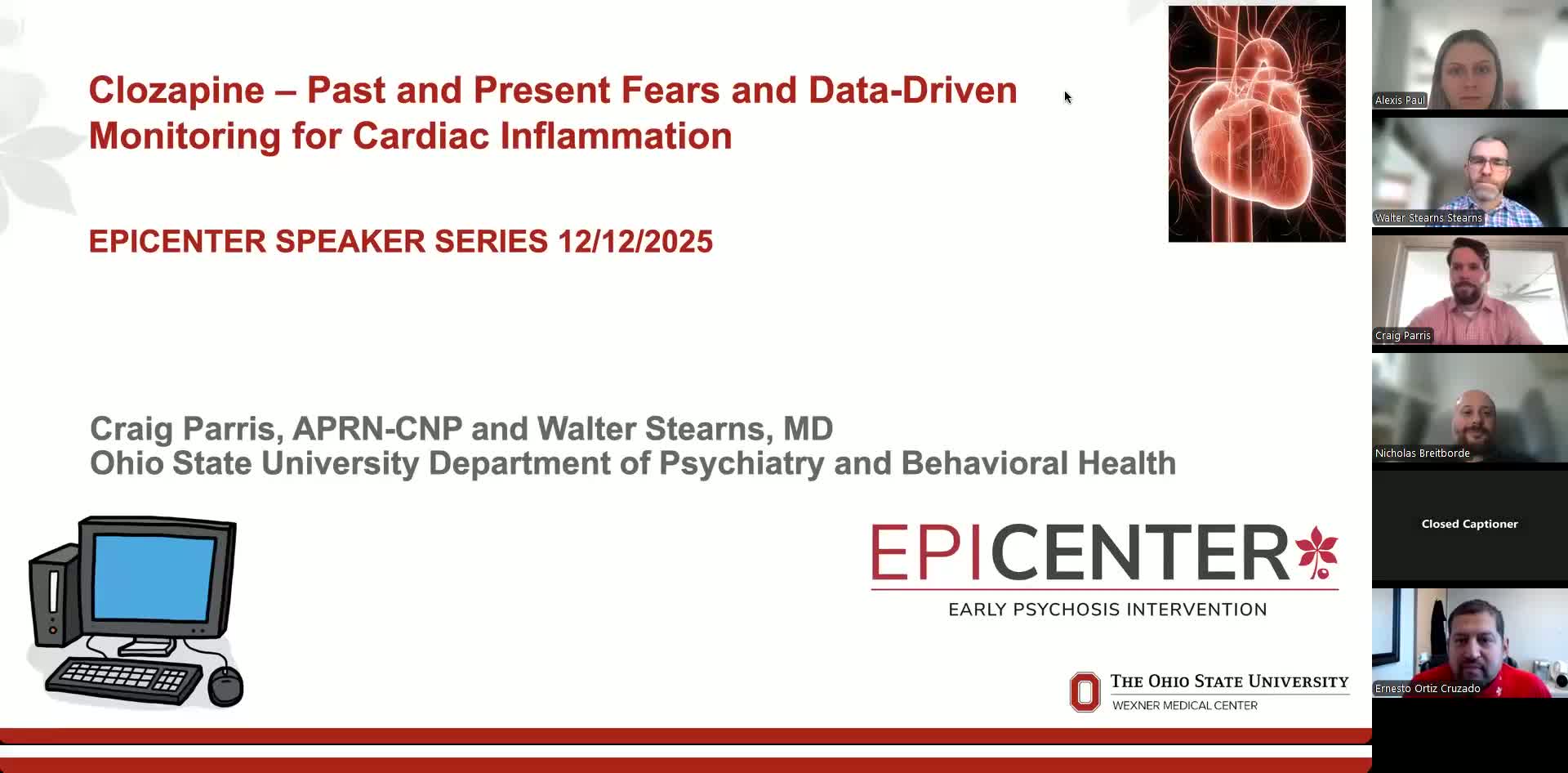 Walter Stearns and Craig Parris, Clozapine — Past and Present Fears and ...